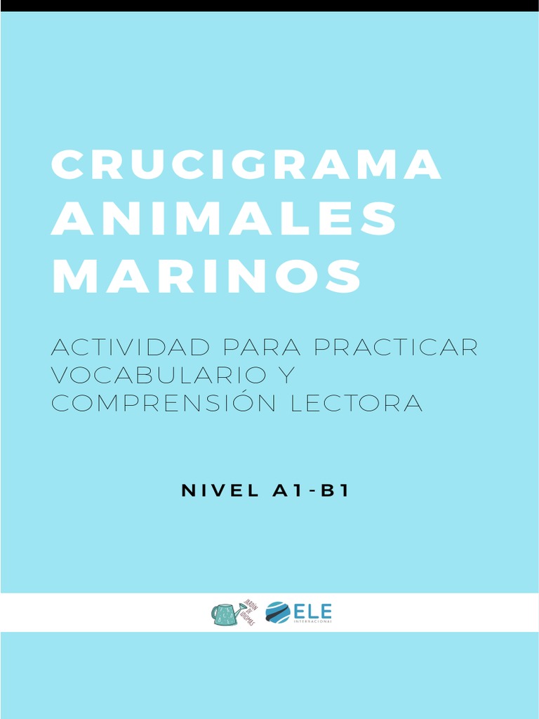 Crucigrama de Animales Marinos | PDF