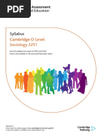 Cambridge o Level Syllabus June 2025 | PDF