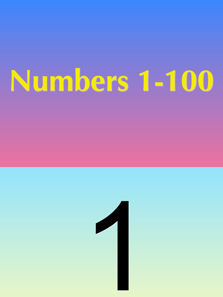 Numbers 1 100 Pdf 