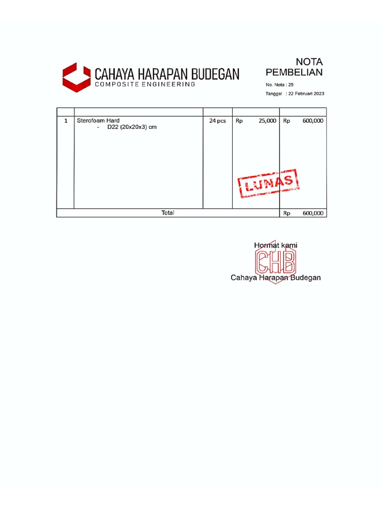 Nota CHB Composite Engineering - Mas Mamet2 | PDF