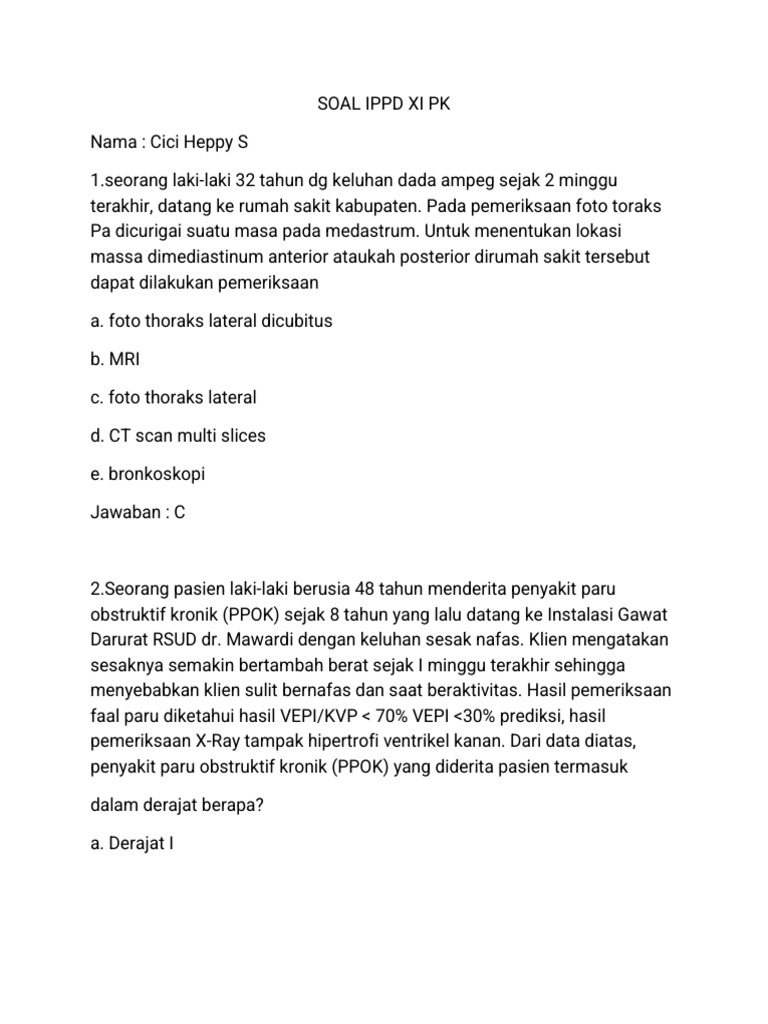 SOAL IPPD XI PK-WPS Office | PDF