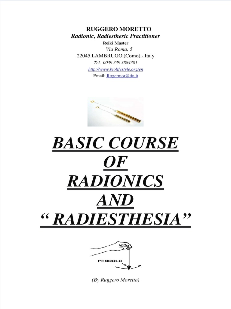 Dokumen - Tips - Radionics Course 1 | PDF | Radiation