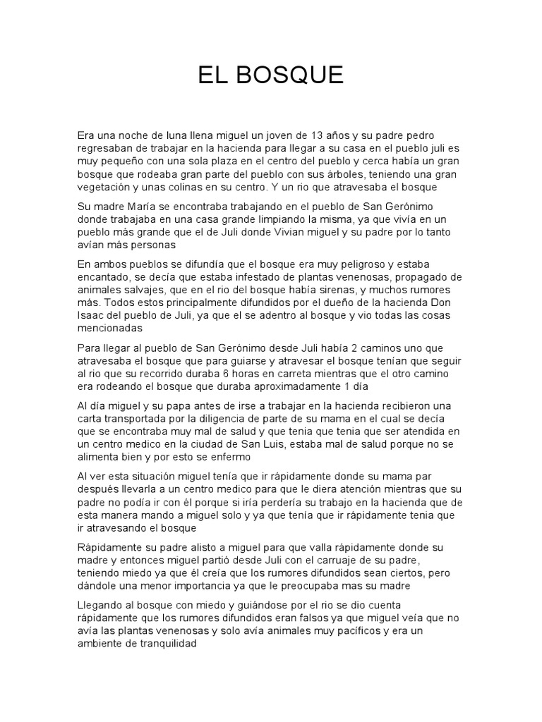 El Bosque | PDF