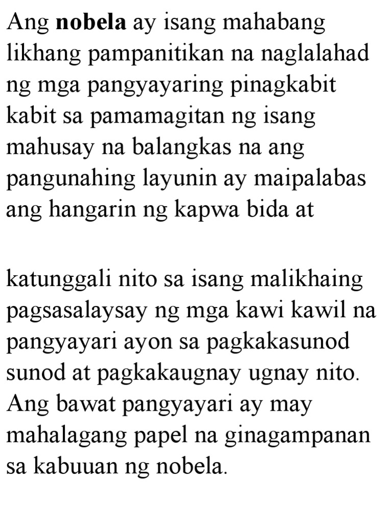 Ang NOBELA | PDF