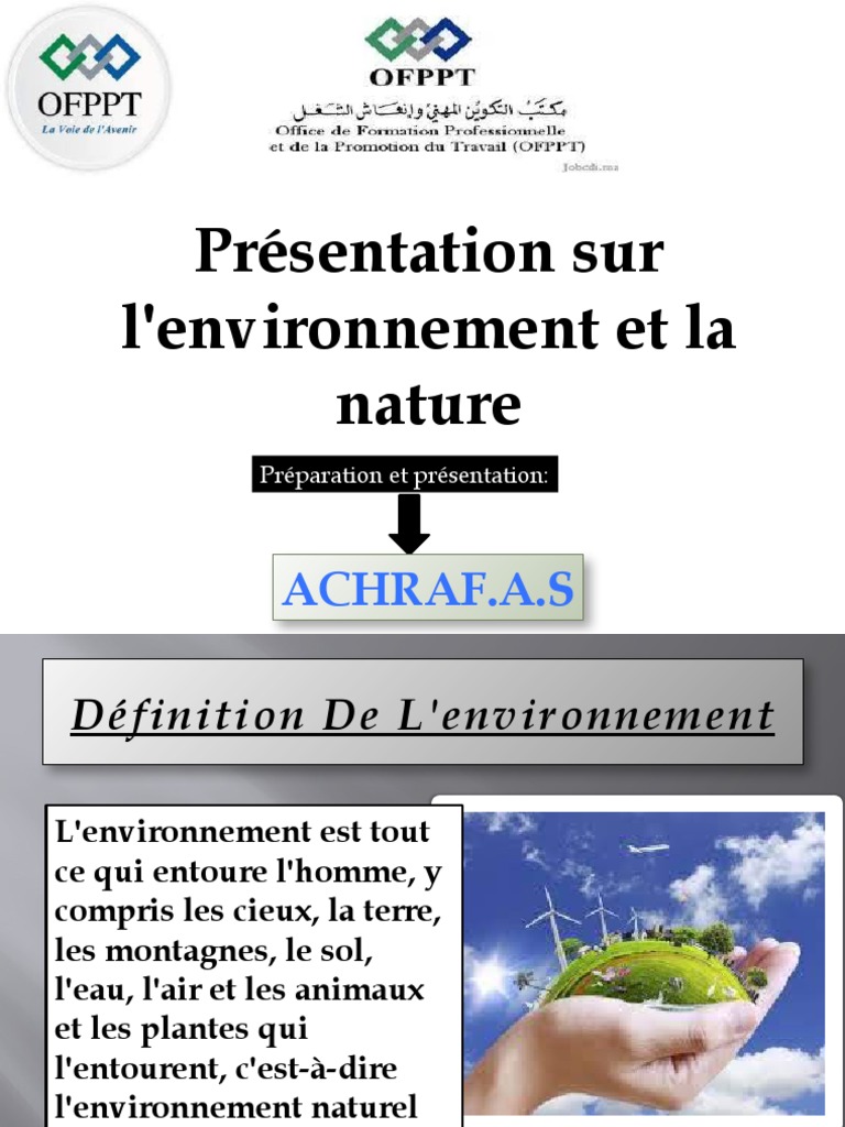 Présentation Sur L'environnement Et La Nature | PDF | Pollution de l'air | Environnement naturel