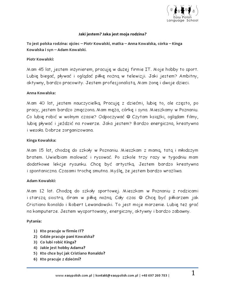 Ja I Moja Rodzina | PDF