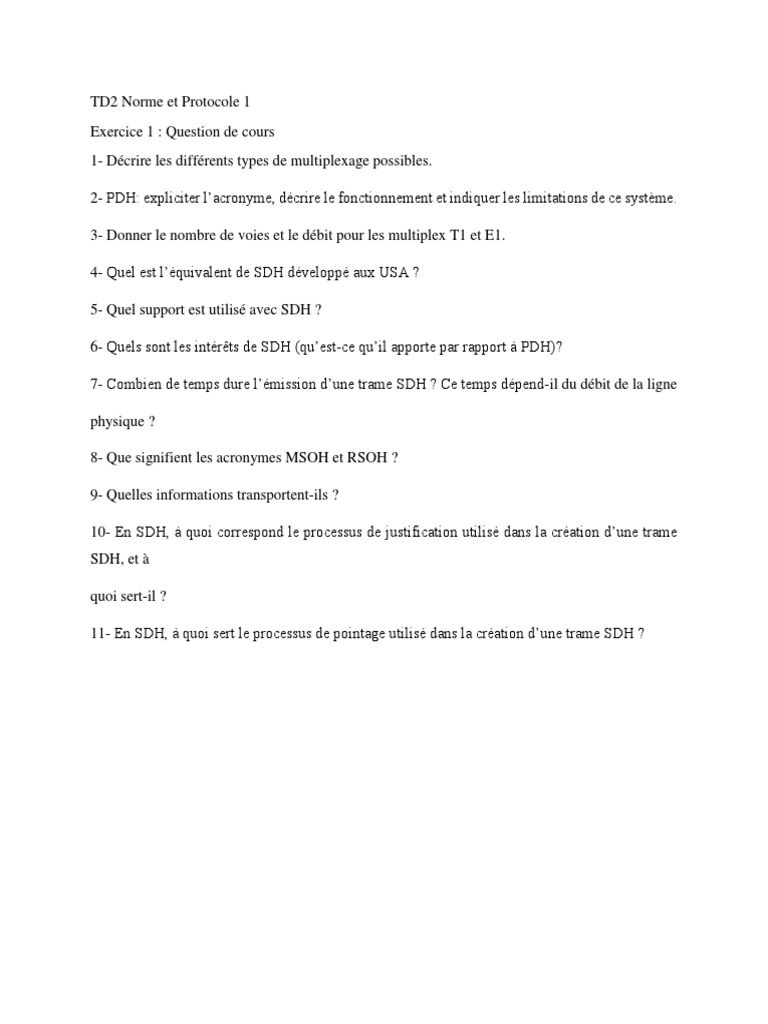 TD Norme Et Protocole | PDF | Ordinateurs