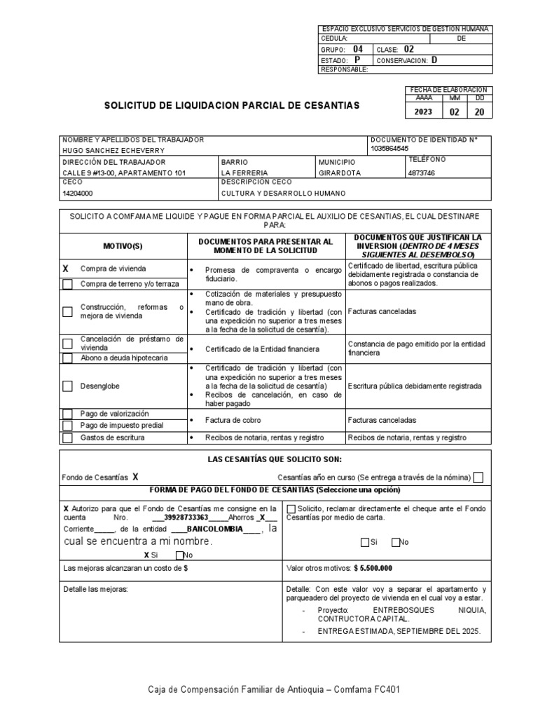 FC 401 - HUGO SANCHEZ ECHEVERRY | PDF | Economias