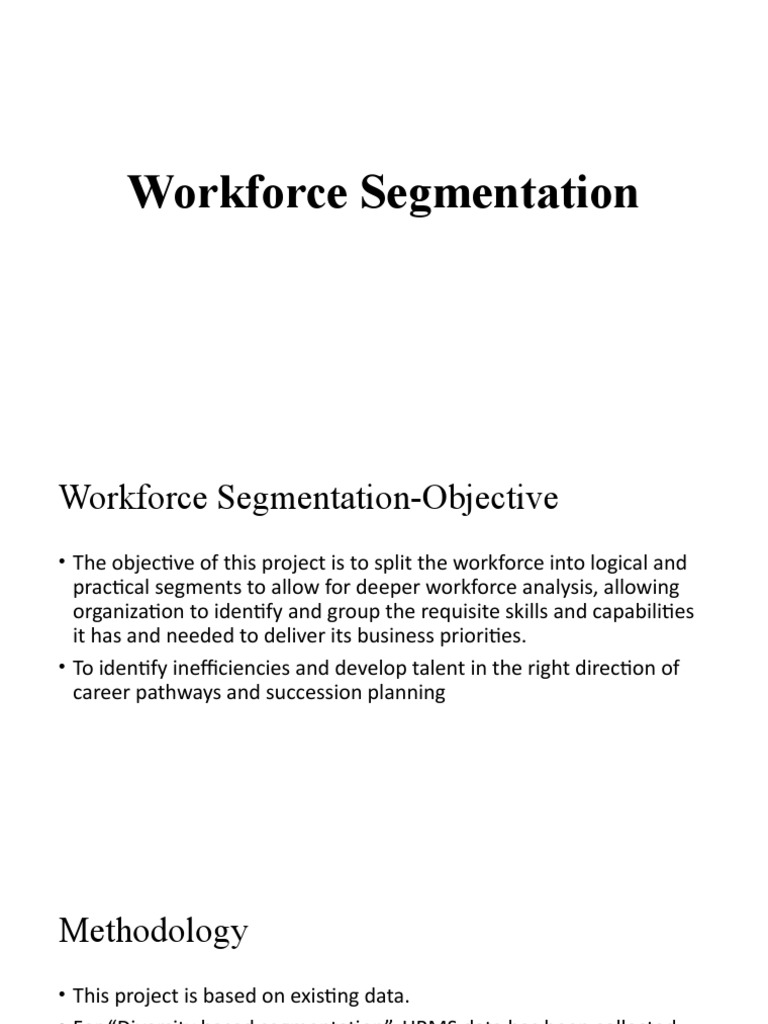 Workforce Segmentation 5 | PDF