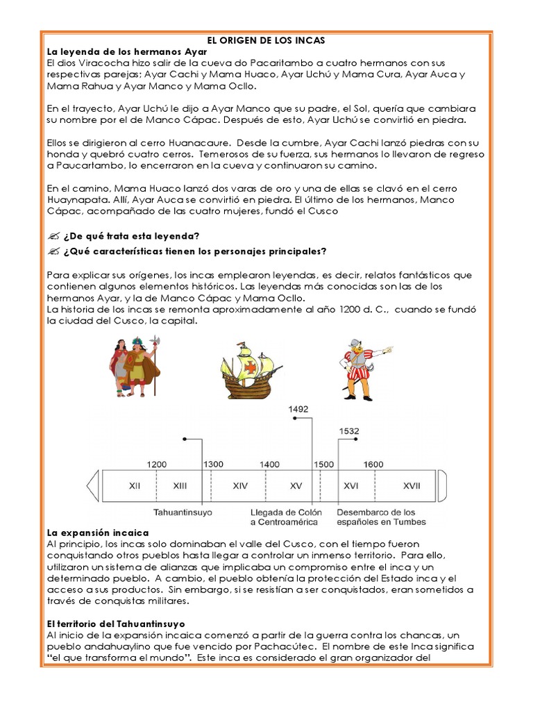 El Origen de Los Incas | PDF | Imperio Inca | Perú