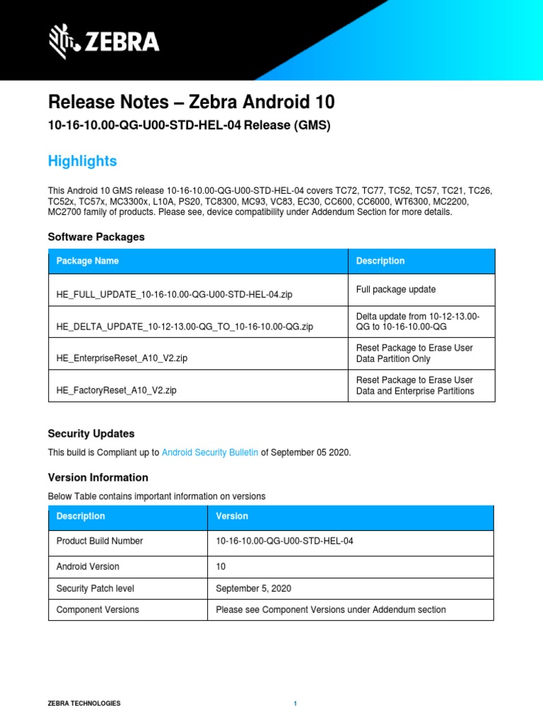 He - Full - Update - 10 16 10.00 QG U00 STD Hel 04 | PDF | Android ...