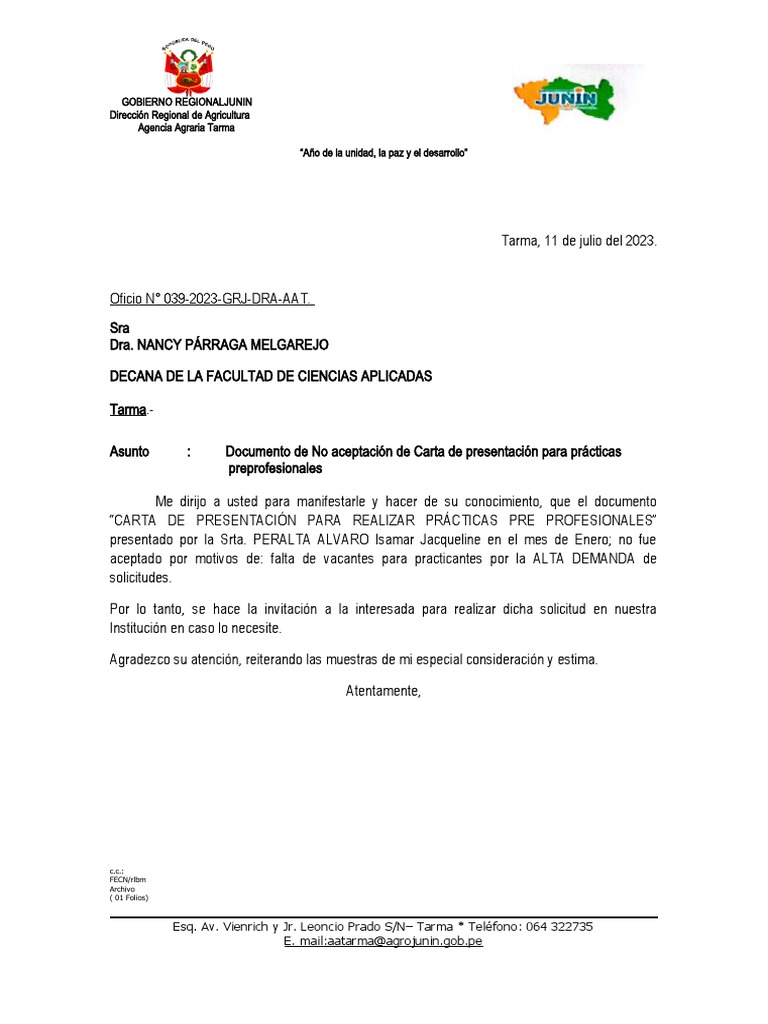 Oficio Simple 2023 Dra | Descargar gratis PDF | Comida y bebida | Industria de alimentos