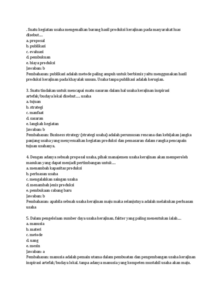 Soal Pkwu Ganjil | PDF