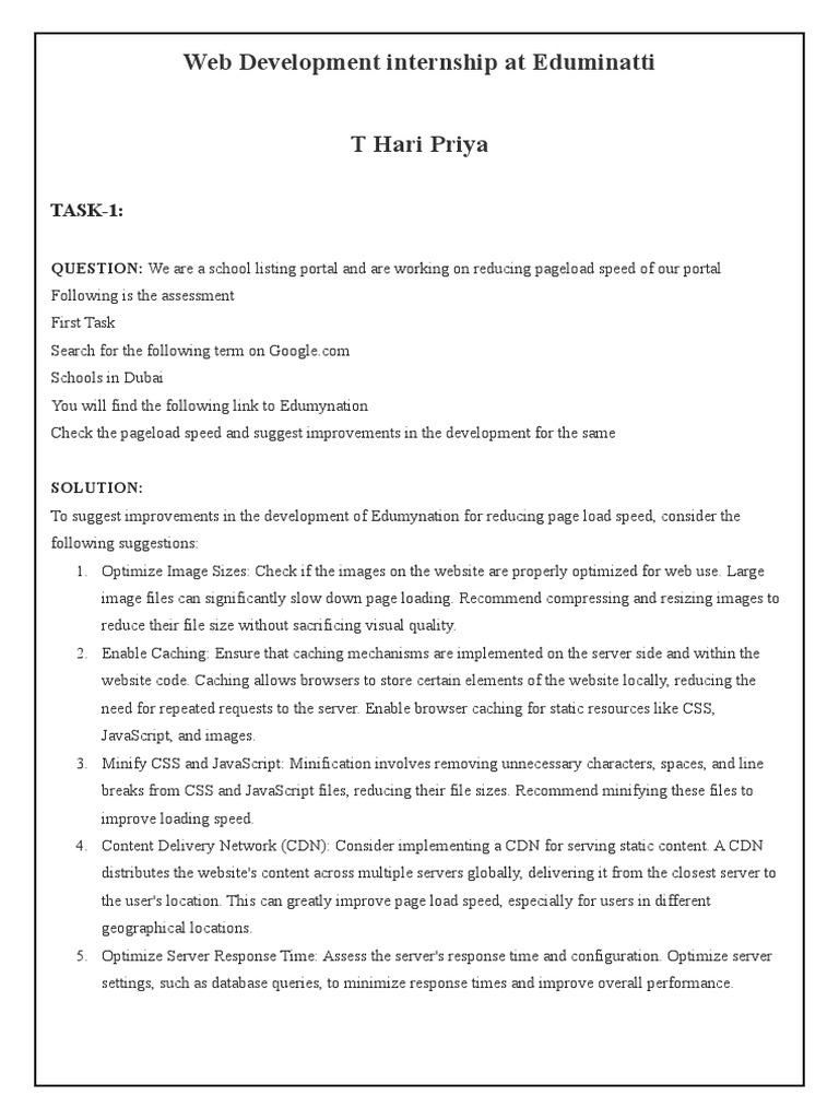 Eduminatti Web Development Internship Tasks | PDF | World Wide Web ...