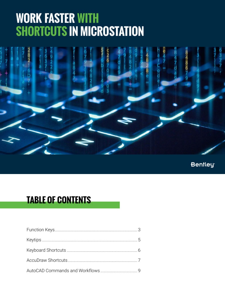 Microstation Keyboard Shortcuts | PDF | Cartesian Coordinate System ...