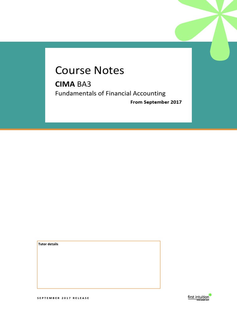 Cima | PDF | Bookkeeping | International Financial Reporting Standards