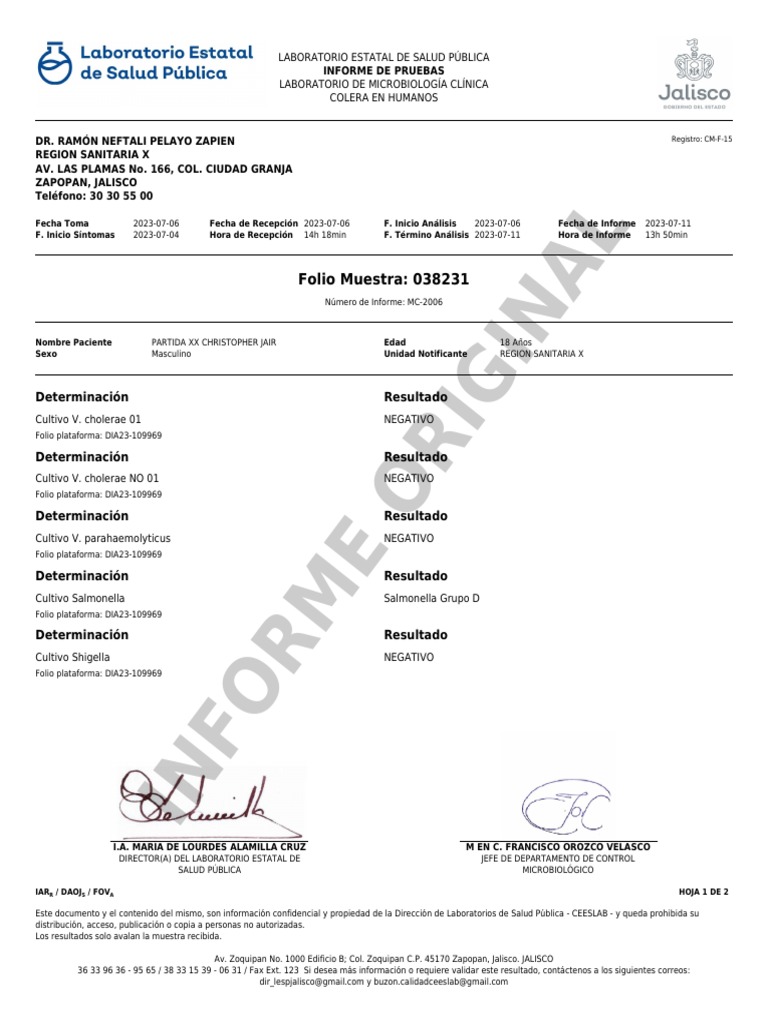 Partida XX Christopher Jair | PDF | Organismos | Causas de la muerte