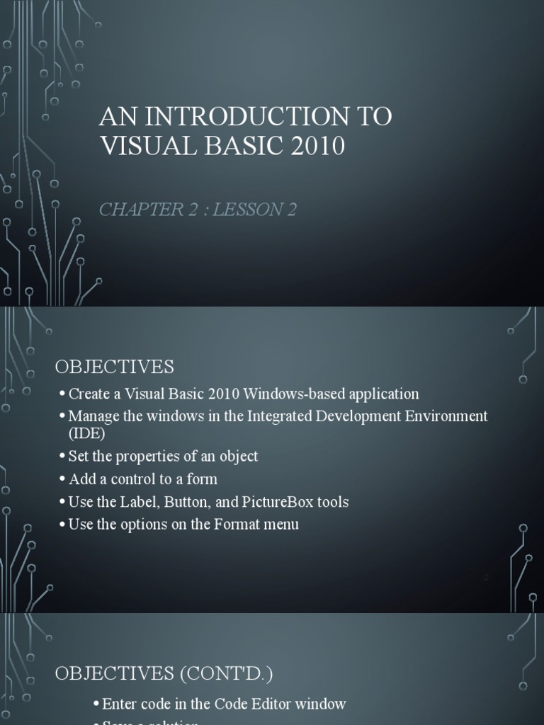 An Introduction To Visual Basic 2010 | PDF | Class (Computer Programming) | Programming