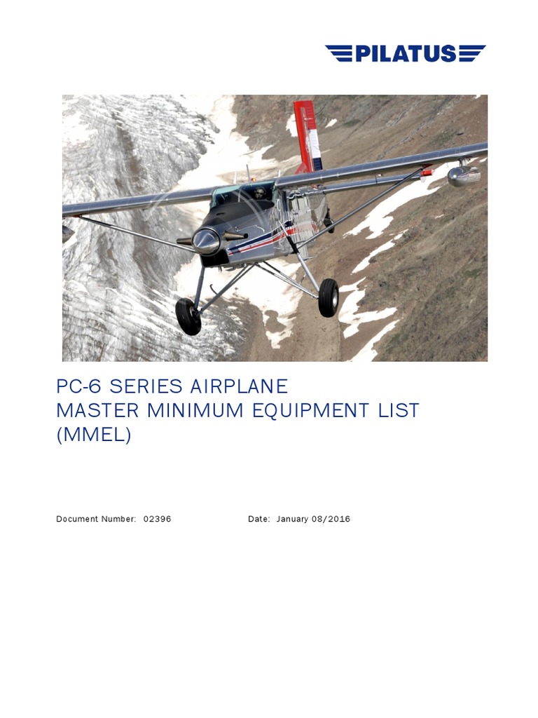 PC-6 Series MMEL Overview | PDF | Flight Control Surfaces | Aerospace