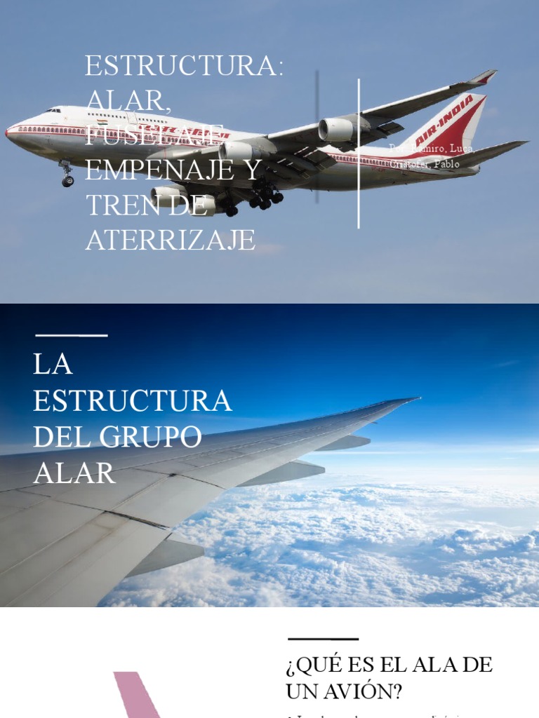 Estructura Alar, Fuselaje, Empenaje y Tren de Aterrizaje-2 | PDF | Tren de aterrizaje | Avión