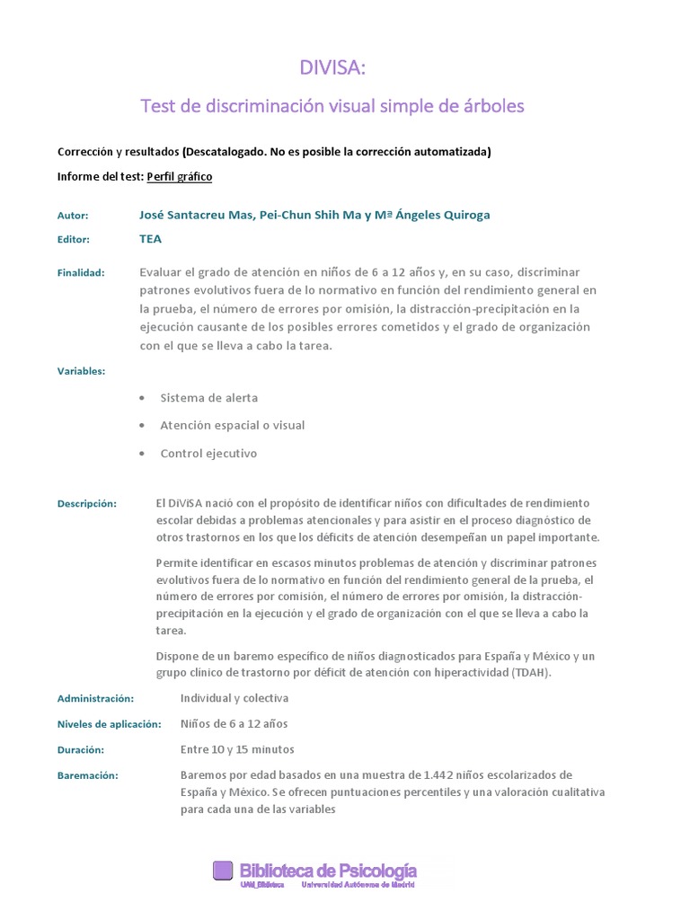 Test Divisa Psicopedagogía | PDF