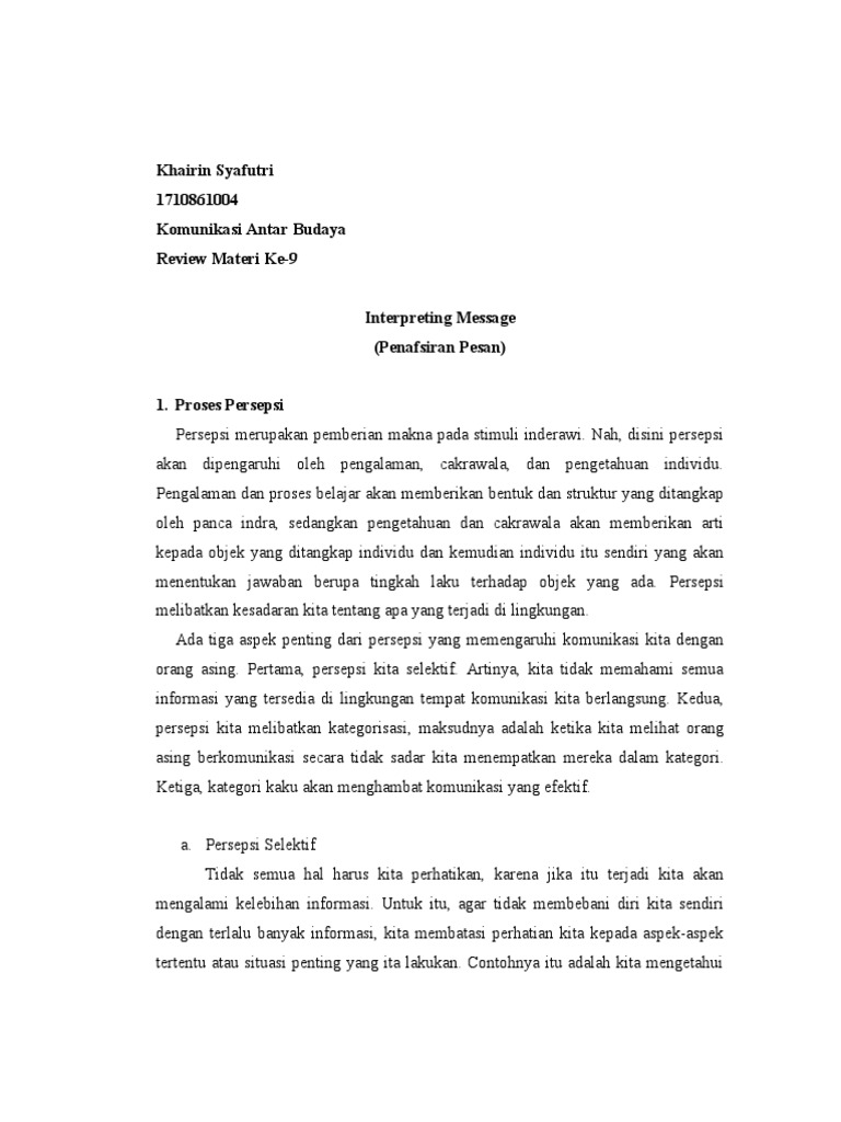 Interpreting Message | PDF