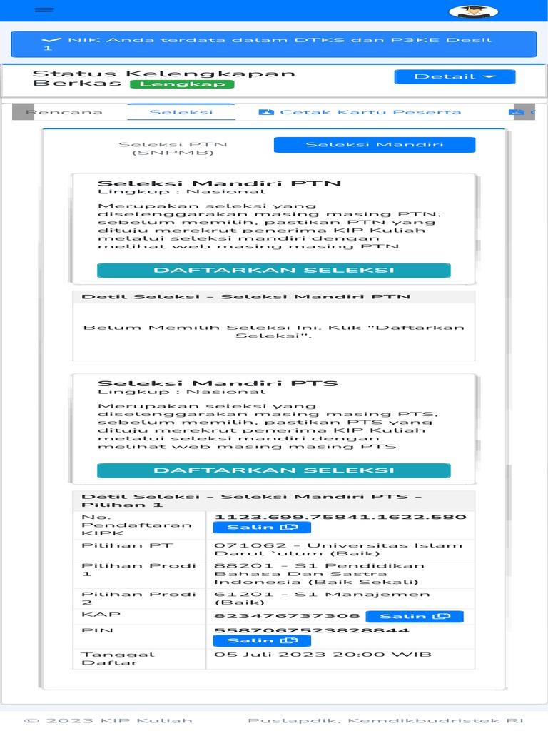 Siswa - Beranda - KIP Kuliah | PDF