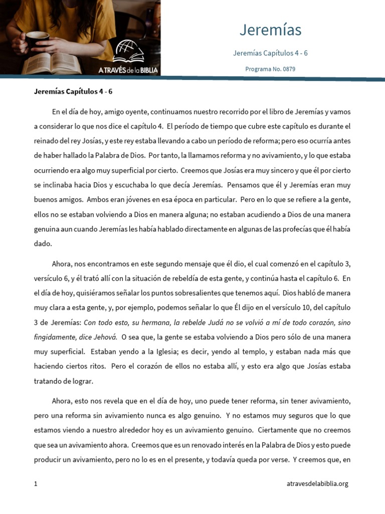 Jeremías 4,1-6,30 | PDF | Dios | Biblia