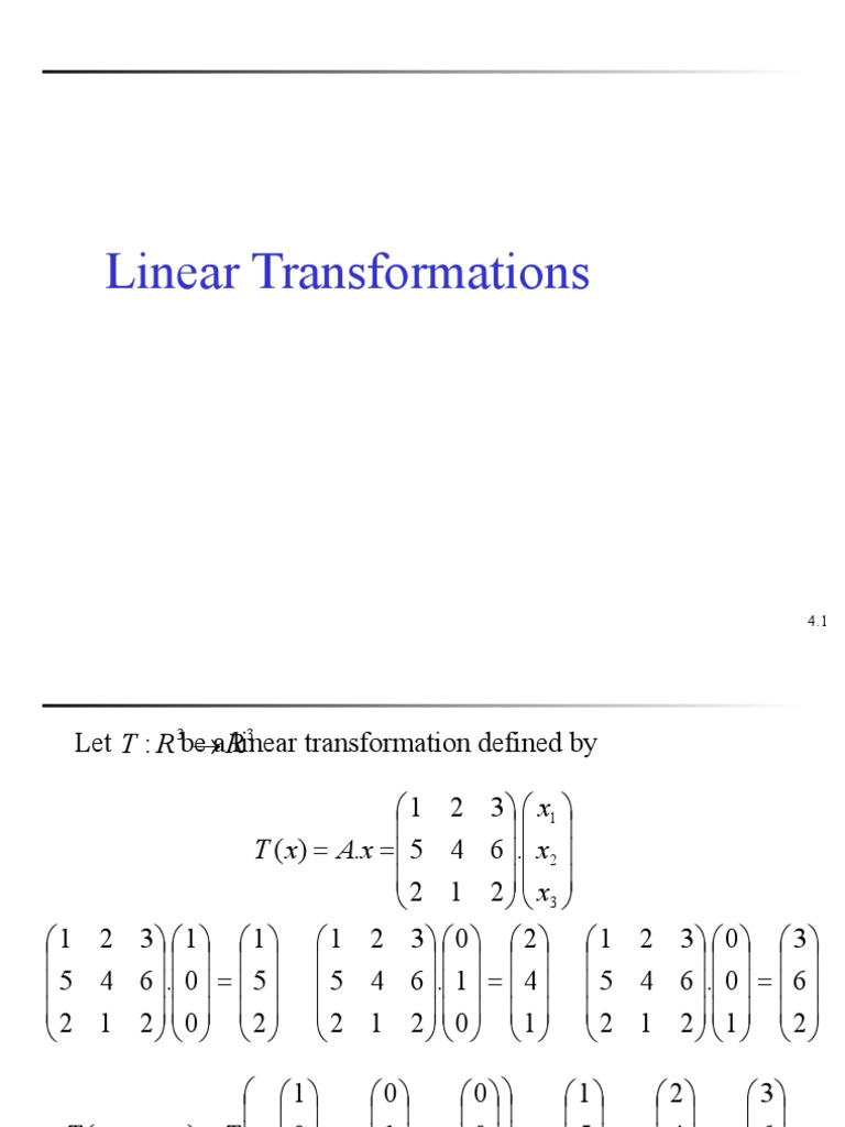 L4 L5 Rank and Nullity | PDF | Linear Map | Mathematical Relations