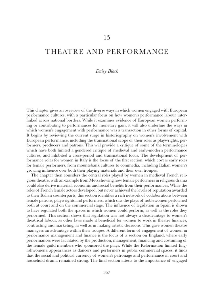 Theatre and Performance | PDF | Actor | Commedia Dell'arte