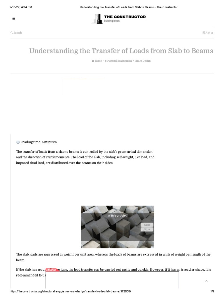 Load Transfer from Slab to Beams Explained | PDF | Beam (Structure) | Area