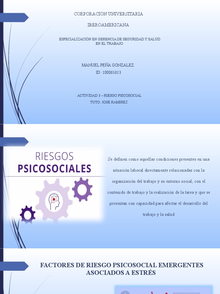 Actividad 3 - Factores de Riesgo Psicosocial | PDF | Burnout ocupacional | Sicología