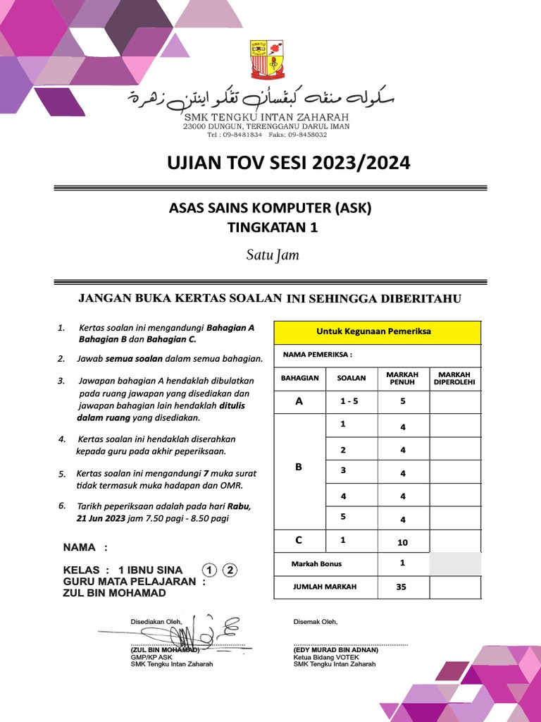 Ting 1 Tov 2023-2024b | PDF