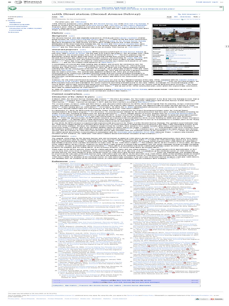 116th Street Station (Second Avenue Subway) - Wikipedia | PDF | New ...