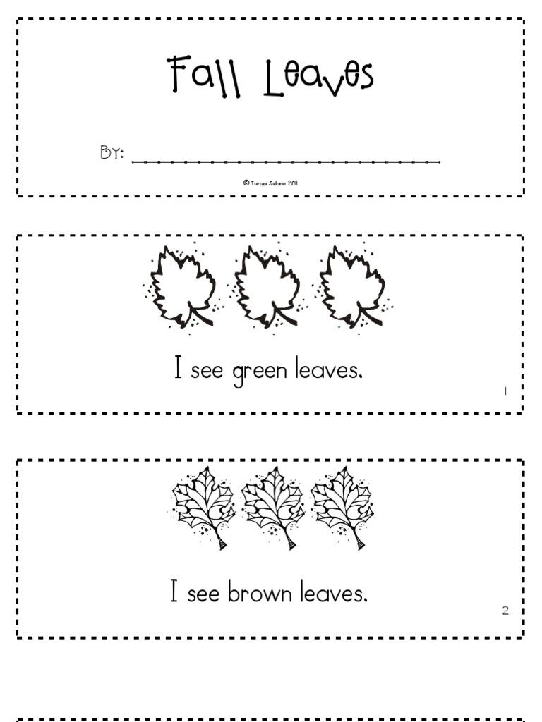 Fall Leaves Mini Book | PDF