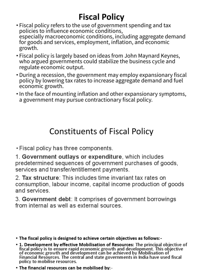 Fiscal Policy | PDF | Fiscal Policy | Government Budget Balance