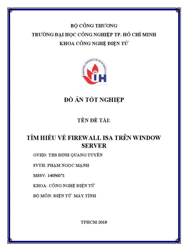 Tìm Hiâu Và Firewall Isa Trên Window | PDF