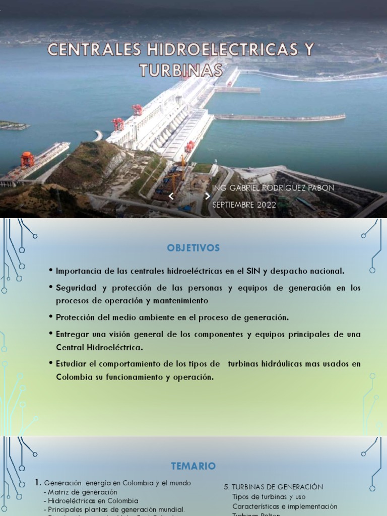 Centrales Hidroelectricas y Turbinas | PDF | Transformador | Generador eléctrico