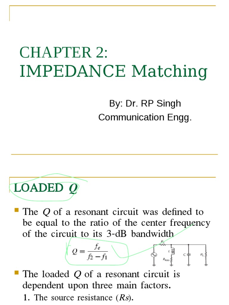 Lecture - 2 - Impedance - Matching - The - Hard - Way - Plus - Some - Smith - Chart 3 | PDF ...