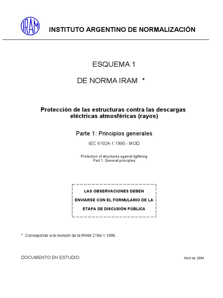2184-1 E1 - Protección de Las Estructuras Contra Rayos | PDF ...