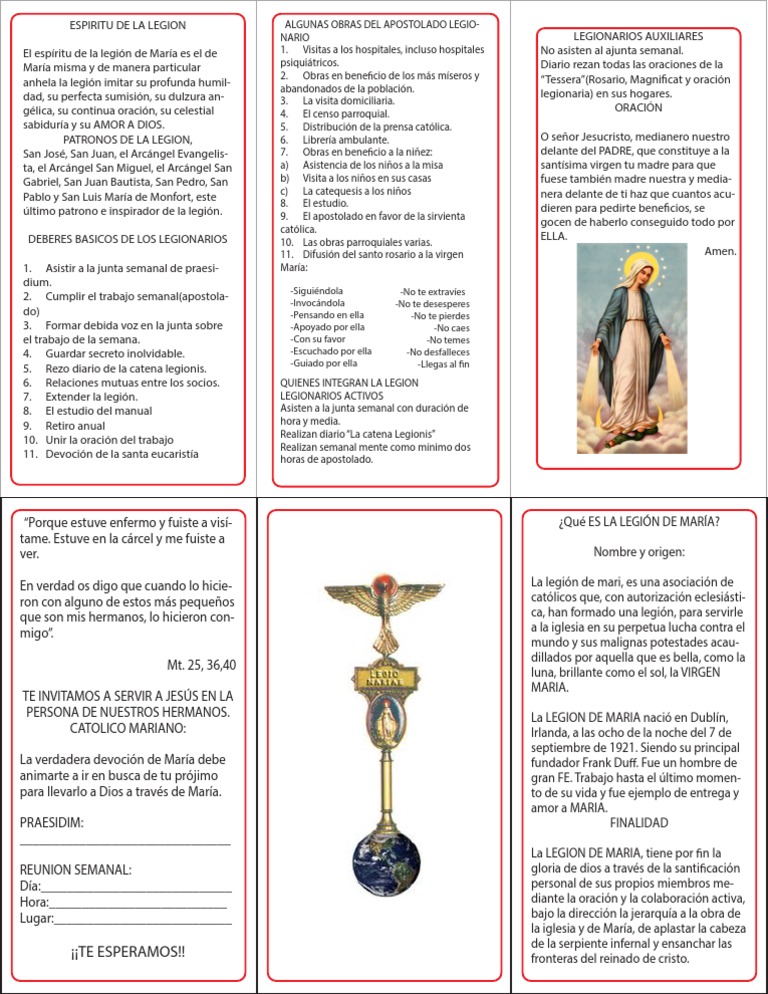 Que Es Legion de Maria | Descargar gratis PDF | María, madre de Jesús ...