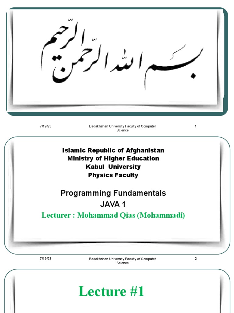 Java Lecture Pdf Programming Computer Program 8922