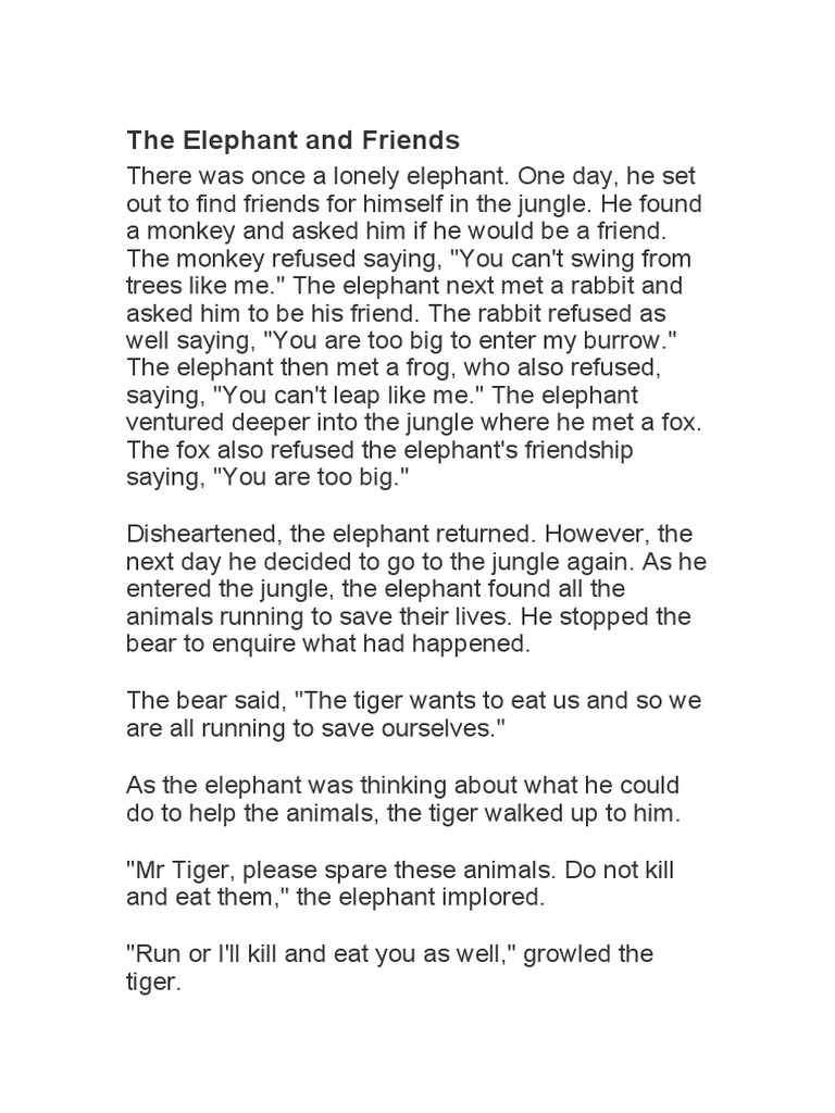 The Elephant and Friends | PDF