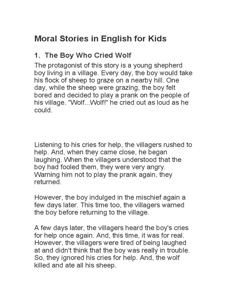 The Boy Who Cried Wolf | PDF | General Fiction