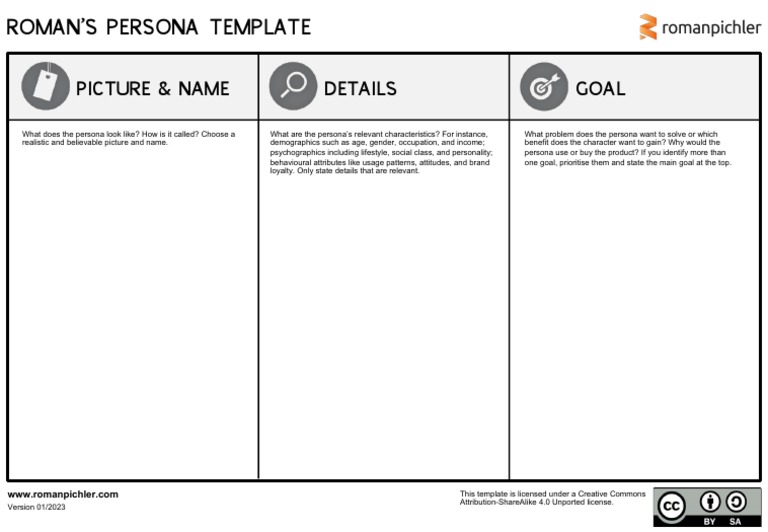 Romans Persona Template | PDF