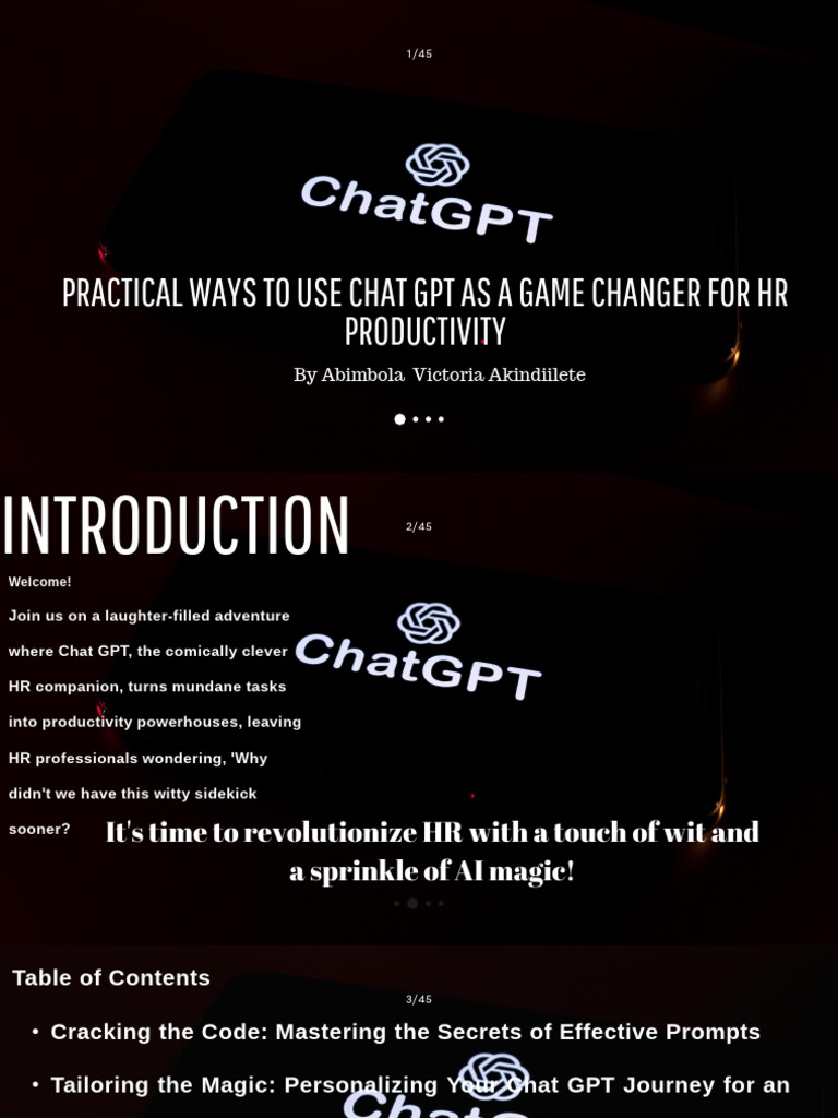ChatGPT: Transforming HR Productivity | PDF | Employee Retention ...