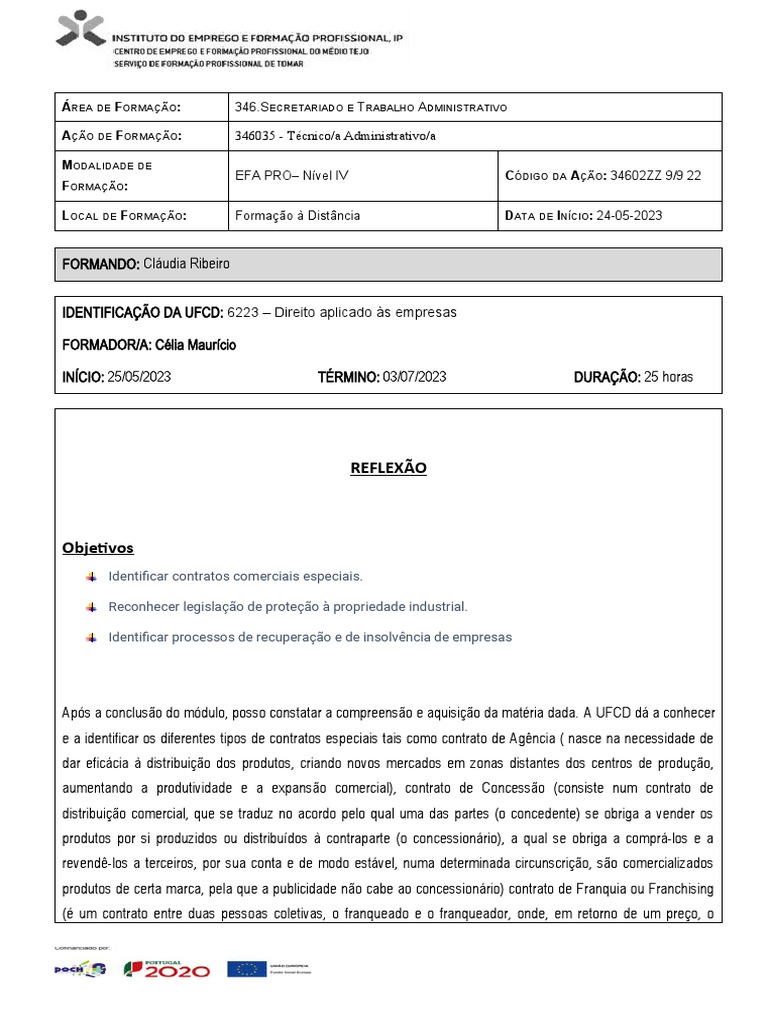 Reflexão 6223 | PDF | Insolvência | Franchising
