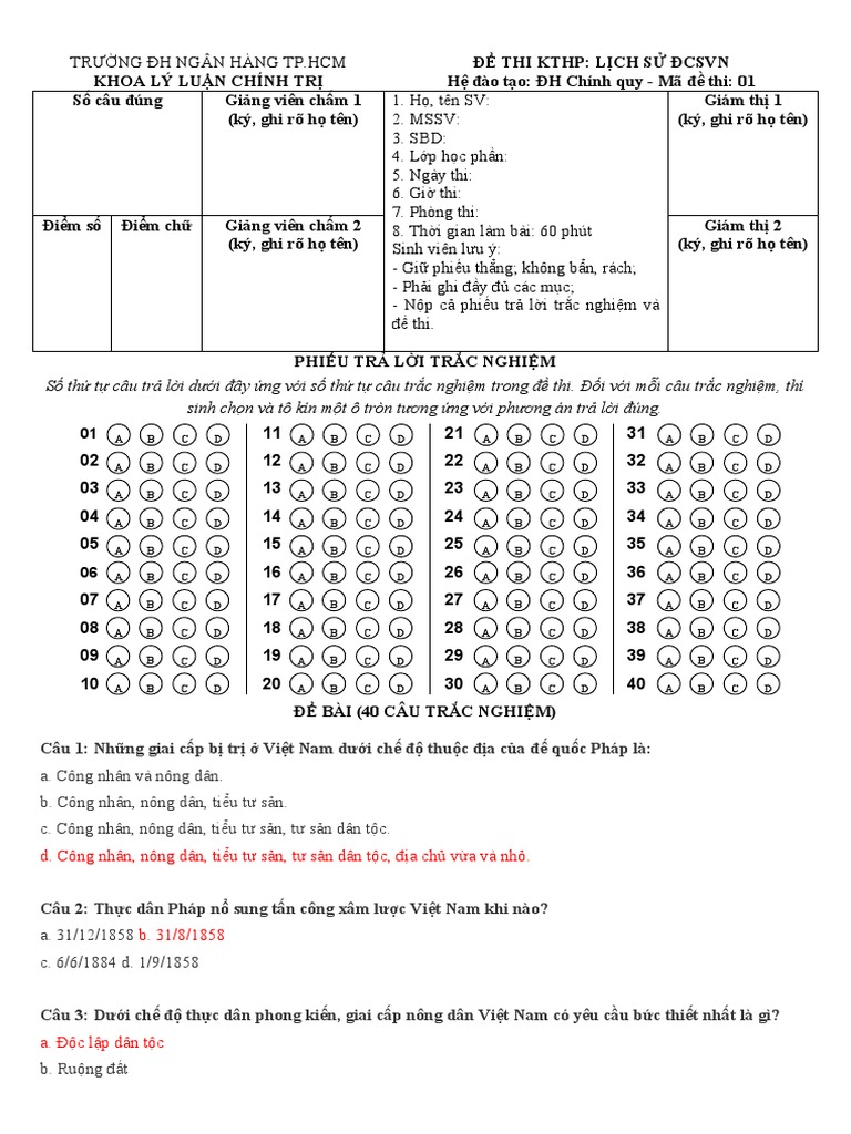 Đề thi LSD 01 | PDF