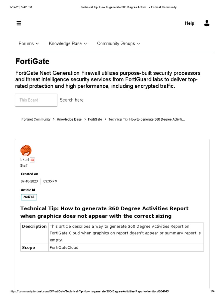 Technical Tip - How To Generate 360 Degree Activiti... - Fortinet ... Technical Tip - How To Generate 360 Degree Activiti... - Fortinet ...