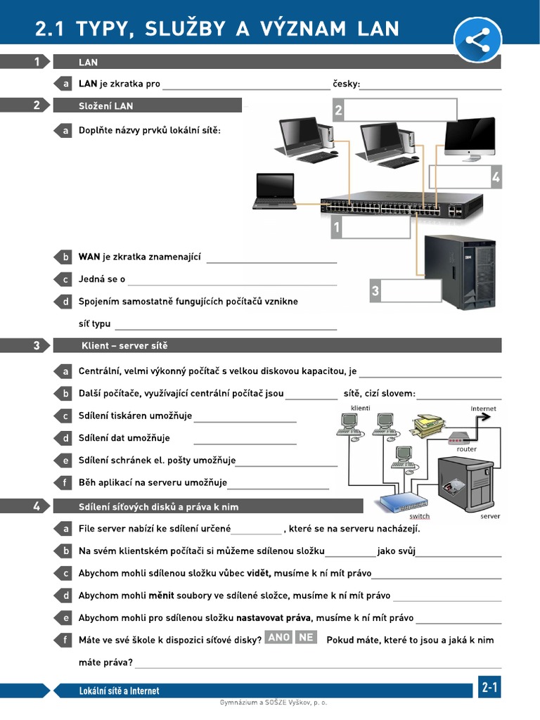02-01 Typy, Služby A Význam LAN | PDF